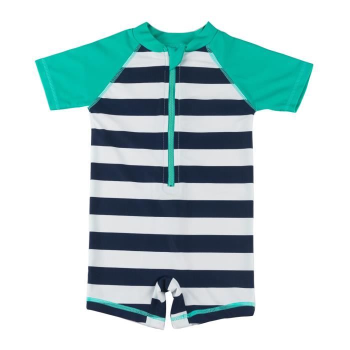 Maillot de bain une pièce pour enfants - Wishere - B3S006 LV-6M - Blanc ...