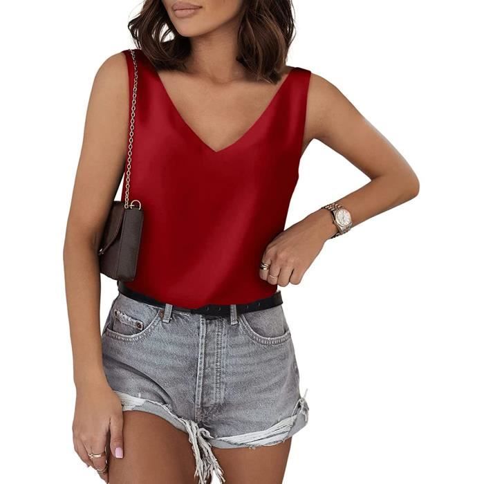 CHEMISE - CHEMISETTE Femme Chemisier Chic et Élégant Col en V sans ...