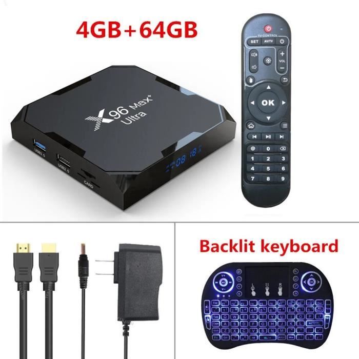 Boîtier TV - RNCYN - X96 Max Plus Ultra - Android 11 - 4 Go RAM - 64 Go Stockage - 8K ...