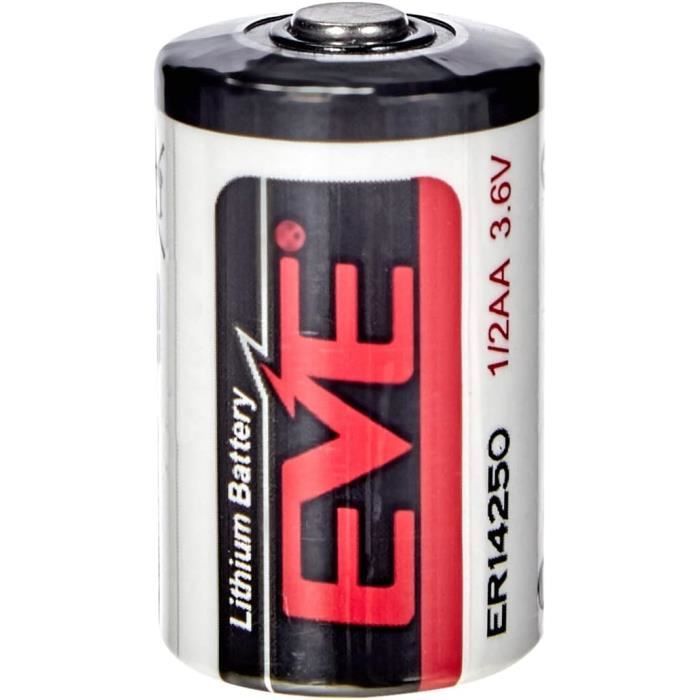 Eve Er14250 Lithium Thionyl Chloride Battery 1-2Aa 3.6V 1200Mah Manufacturing Date January 2018 ...