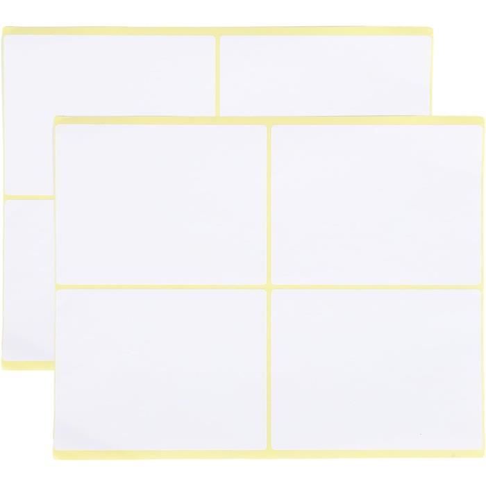 60 Pièces Étiquette Autocollantes Blanches Pour Adresses, 76 X 100 Mm ...