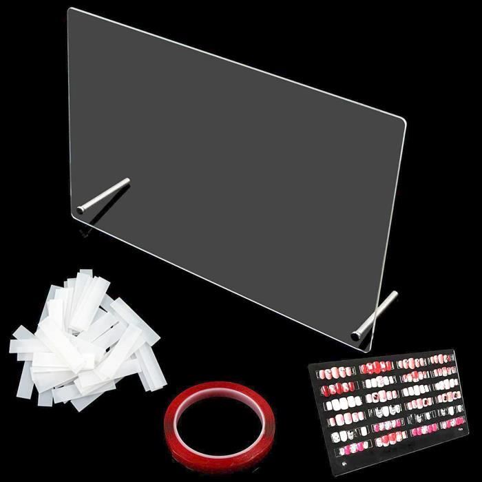 Présentoir Ongles Nuancier acrylique Palette - avec 50 Pièces bande d ...