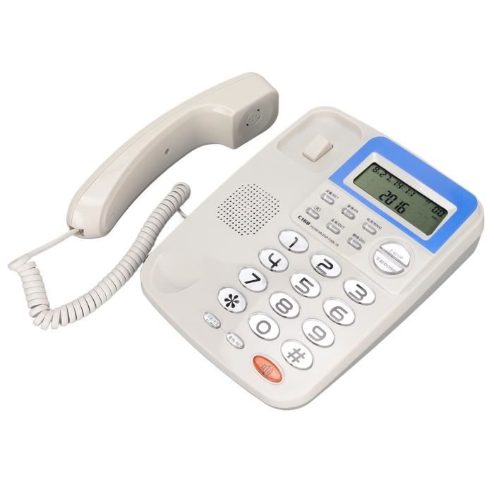 Tbest Téléphone fixe de l'hôtel W168 Téléphone Filaire Téléphone Filaire Téléphone Fixe ...