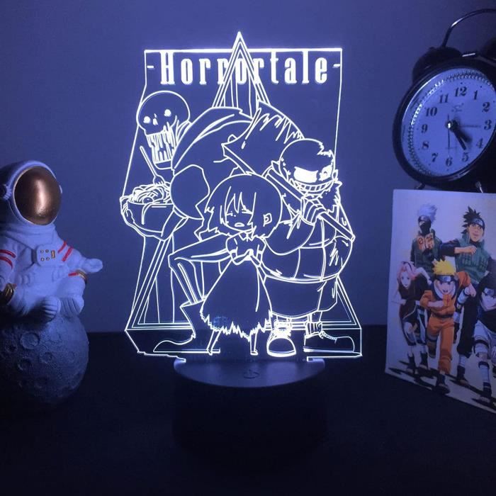 Jeu Undertale Veilleuse Anime 3D Illusion Lampe - 7 Couleurs Tactile À ...