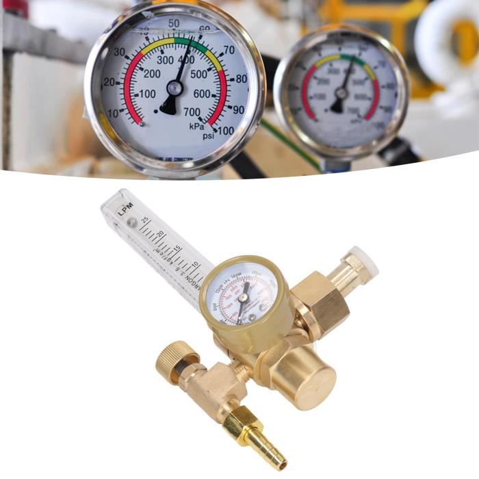 VBESTLIFE Régulateur de pression d'argon Débitmètre de Régulateur D ...