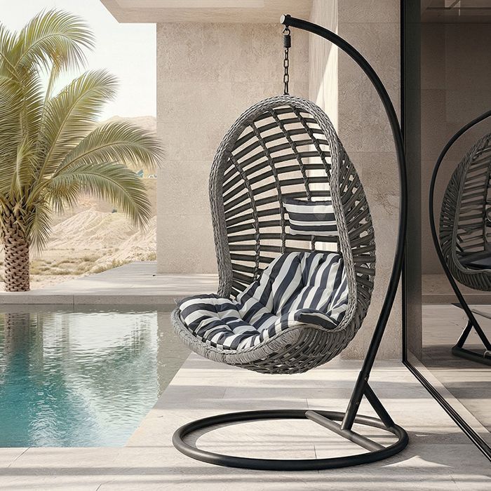 Fauteuil balancelle suspendu de jardin Design Boho Bali Egg style en ...