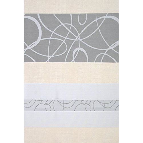 Deko Trend Rideau à Patte Cachée Polyester Gris/cru 245 x 146 x 245 cm ...