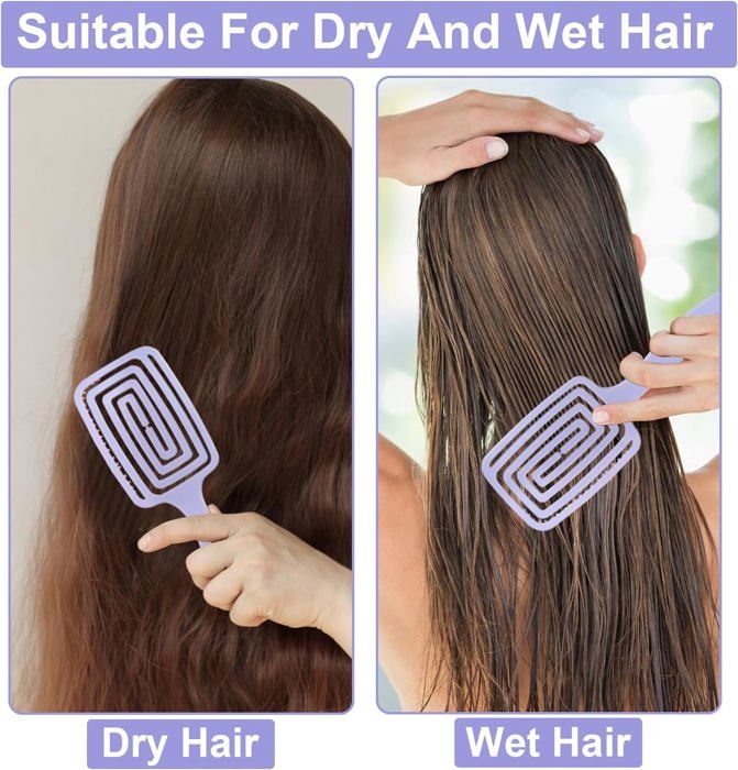 Lot de 2 brosses à cheveux démêlantes, en spirale, sans traction, pour ...