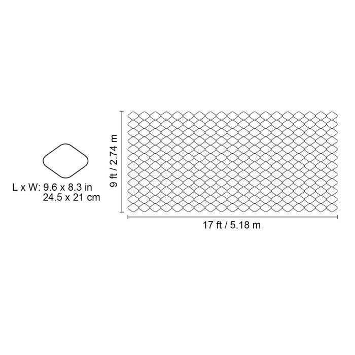 Grille de Stabilisation Pliable en HDPE pour Gravier, 9x17 FT ...