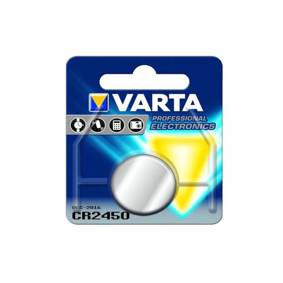 PILES ACCUMULATEURS DIVERS MARQUES 6450101401 PILE BOUTON VARTA CR2450 ...