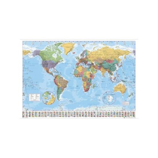 Poster Geant World Map 2012 - Cdiscount Maison