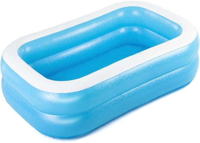 Bestway 54006 Piscine gonflable rectangulaire familiale translucide 262 ...