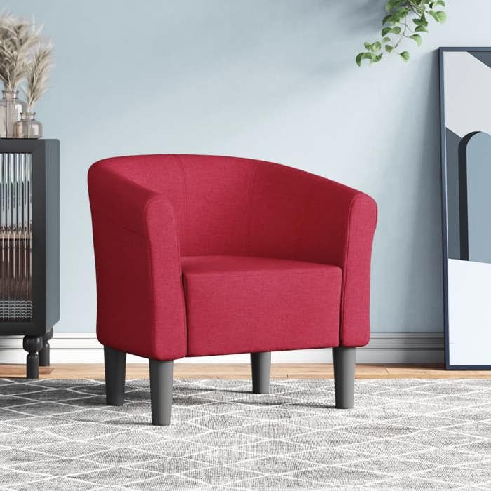 BONNIE®（Rouge）Fauteuil somptueux/Chaise cabriolet avec lignes incurvées ...