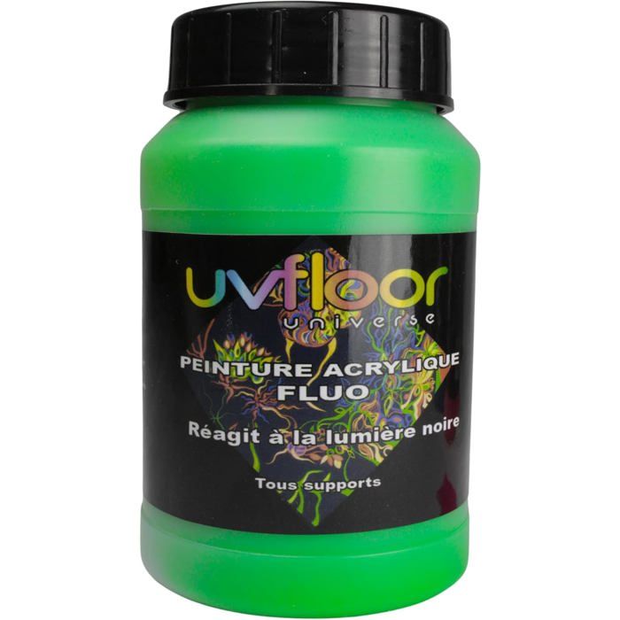 UV FLOOR - Peinture Acrylique Vert Fluo - Spéciale Lère Noire Et Ultra ...
