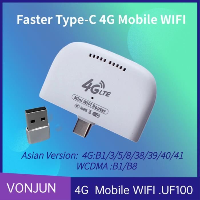 Modem WiFi portable avec adaptateur USB, routeur 4G, mini routeur sans ...