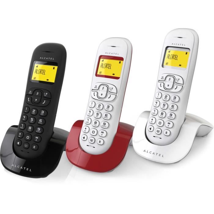 Téléphone sans fil dect Alcatel C250 Bleu - Cdiscount Téléphonie