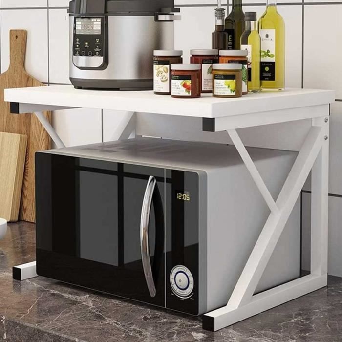 Étagère à micro-ondes - Bakaji - Structure en métal avec étagère en ...