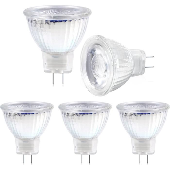 5 x 3W MR11 GU4 Ampoule LED Spot, Ampoule LED Blanc Chaud 3000K, Remplacement d'Ampoule ...