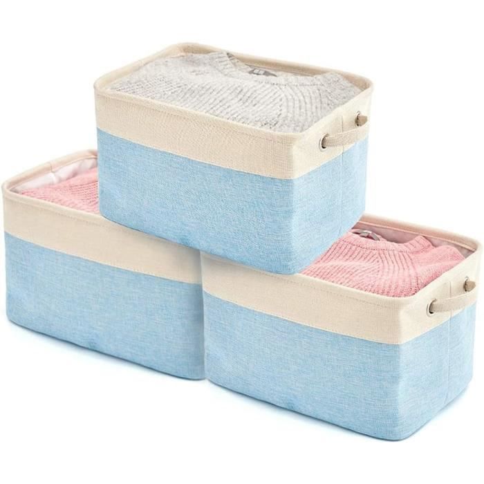 Boîte De Rangement Pliable En Coton De Jute Avec Poignée, Panier À ...