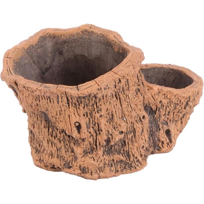 3 Pièces Pot De Fleurs En Ciment Pot De Fleurs En Bûche Jardinière ...