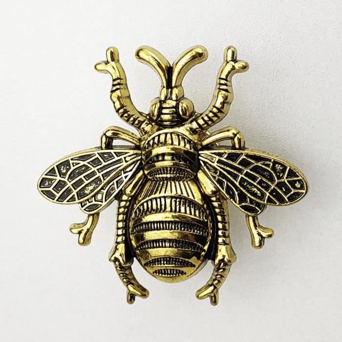 Bouton de placard en forme d'abeille en laiton - Poignées de meubles et de porte - Noir A635 ...