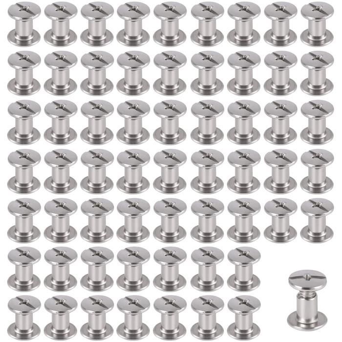 Vis Chicago, 60 Pièces Livre Vis Rivets, Vis Et Poteaux Reliure ...