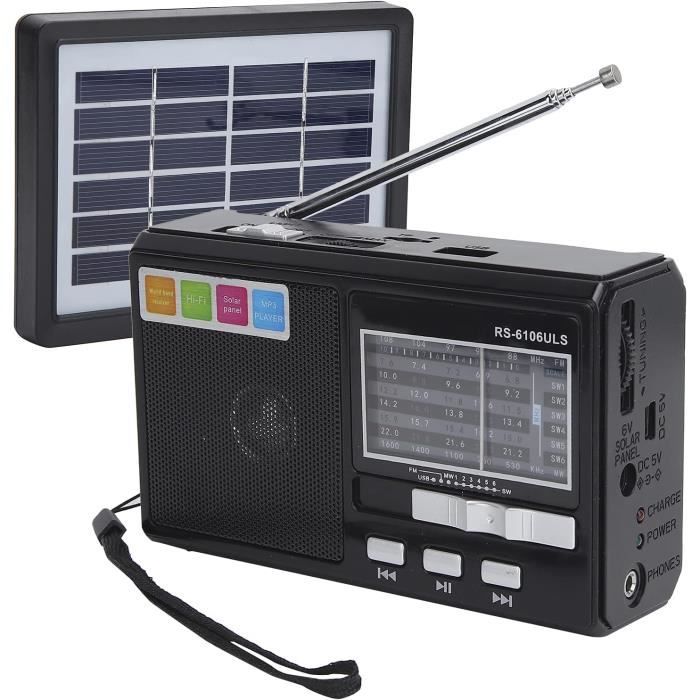 Radio De Charge Solaire,Radio Portable Avec Lampe De Poche Led D ...
