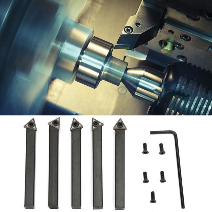 Outil De Tournage 5Pcs 1/4 Jeu D'Outils De Tournage Pour Outils De Tournage À En Carbure ...