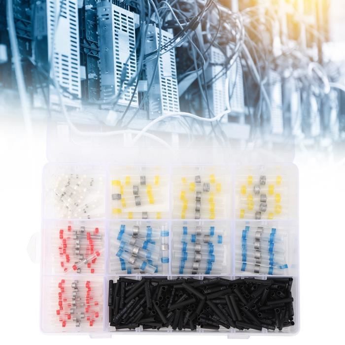 EJ.life Bornes de fil 350PCs Borne d'isolation à manchon à souder kit ...
