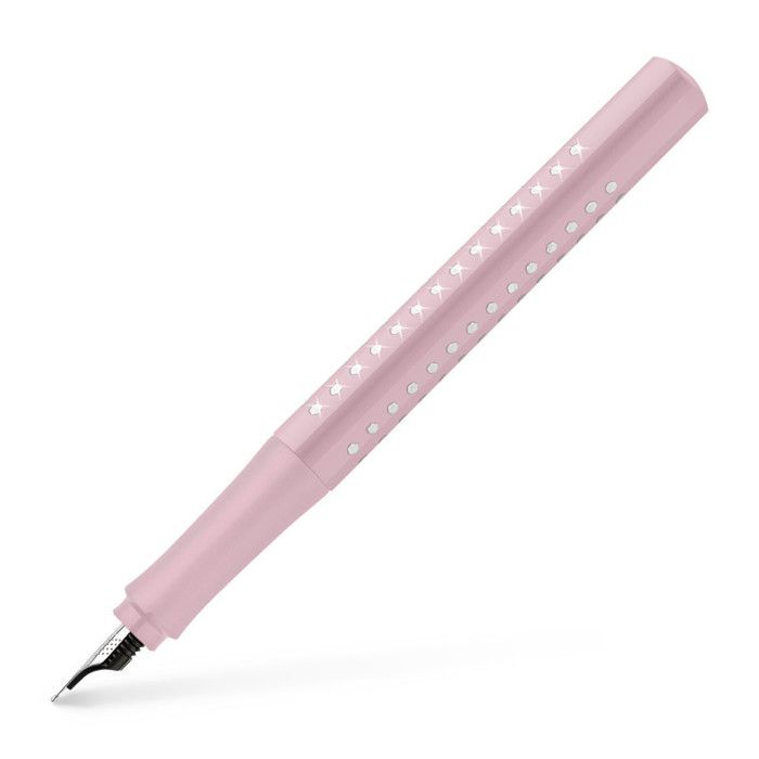 Stylo plume - Rose avec strass - Rechargeable - Grip Sparkle - Faber ...