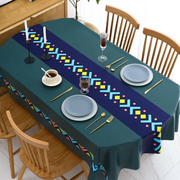 Kentop Nappe de Table en PVC Nappe Rectangulaire Anti Tache Décoration ... Kentop Nappe de Table en PVC Nappe Rectangulaire Anti Tache Décoration ...