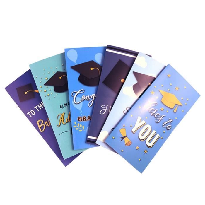 6 feuilles de carte d'invitation de graduation cartes de diplômé lettre ...