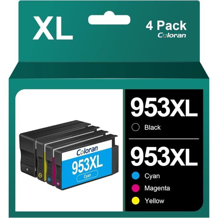 953Xl Pack De 4 Cartouches D'Encre Remplacement Compatible Pour Hp 953 ...