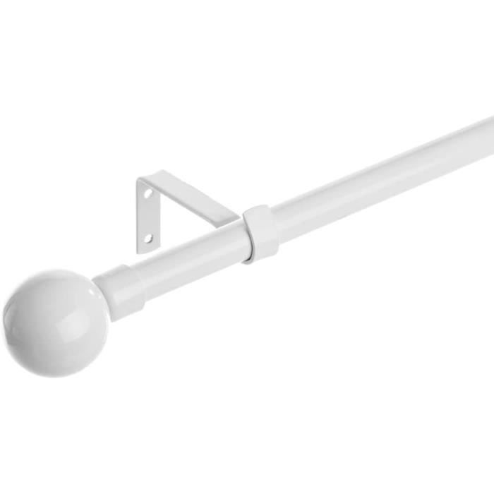 Set de tringle à rideau extensible de 122 à 210 cm, 2 équerres et 2 ...