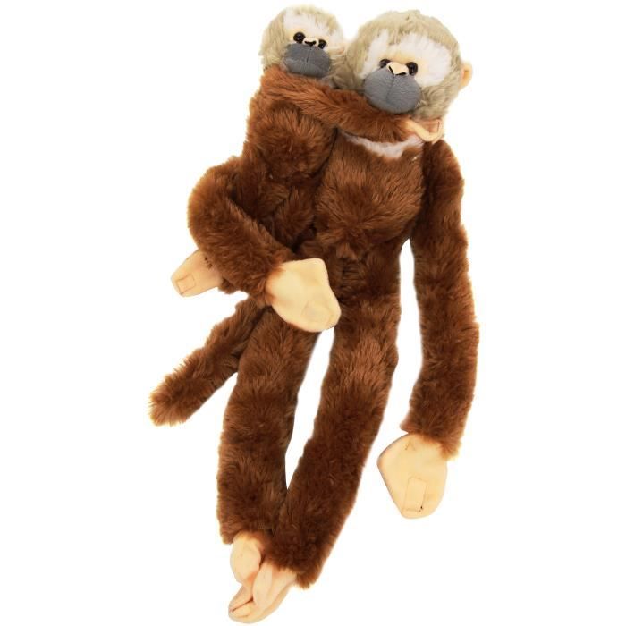 Peluche WILD REPUBLIC RSH68 Hanging 20" écureuil Monk avec bébé en ...