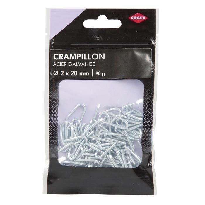 COGEX Crampillon acier galvanisé - ø 2x20 mm - 90gr - Cdiscount Bricolage