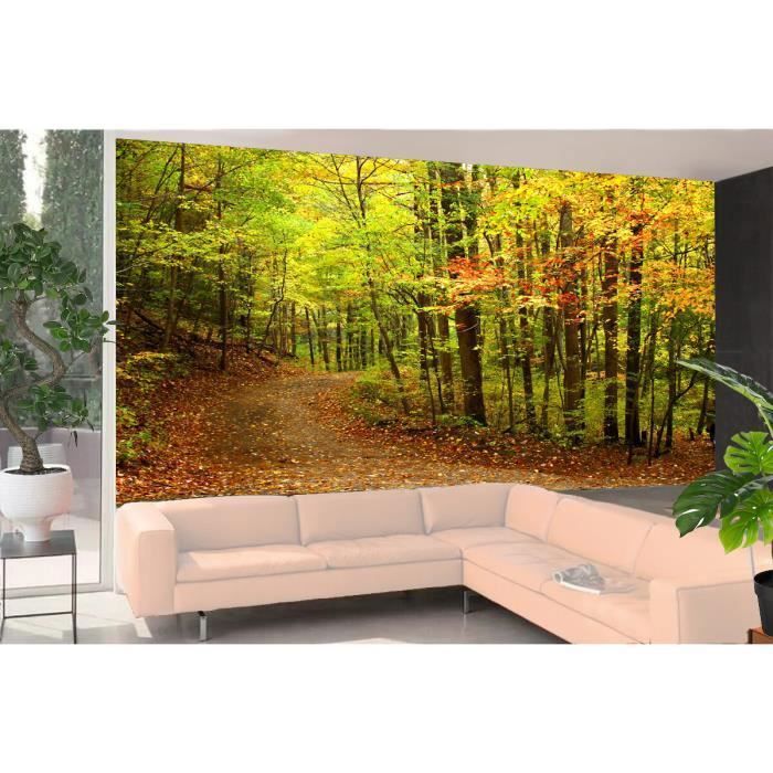 Papier Peint Photo Murale Mur INTISSÈ (5815) FORÊT D'AUTOMNE-400x260cm ...