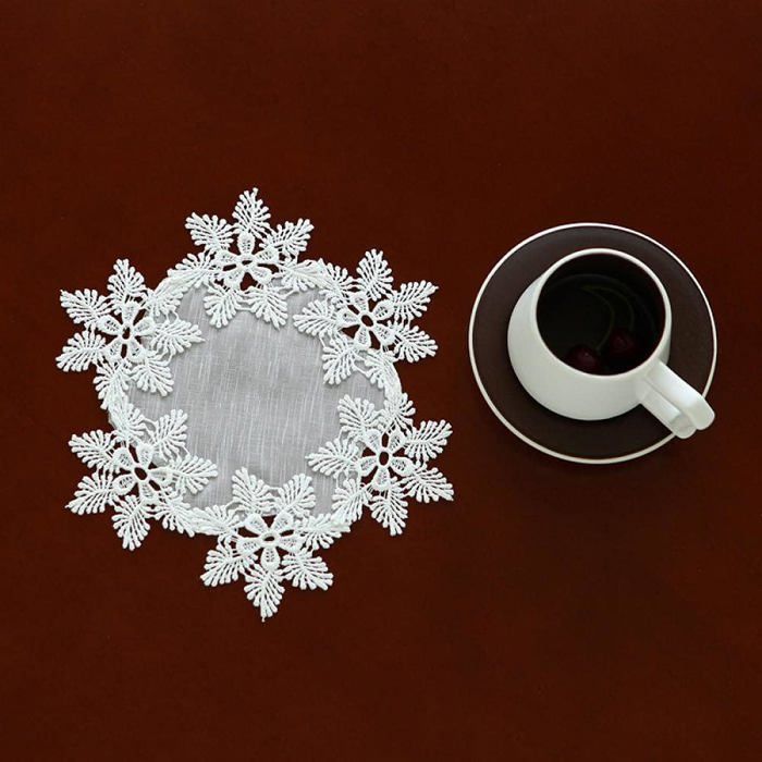 Nappe Table Simple Table De Table en Dentelle Blanche Moderne Petite ...
