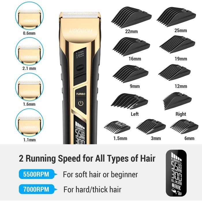 Tondeuses À Cheveux Hommes, Tondeuse Cheveux Electriques Professionnelle Tondeuse Barbe Rasoir ...