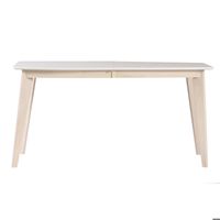 Miliboo - Table à manger extensible ovale blanche et bois clair L150 ...