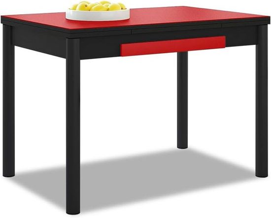 Table de Cuisine, Rouge, 90 x 50 cm.[G279] - Cdiscount Maison