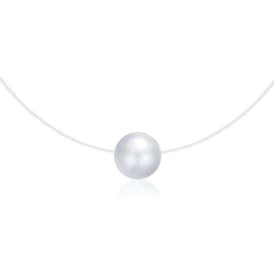 Collier invisible femme collier de la clavicule élégant la perle et le ...