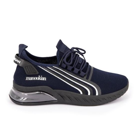 Basket nino Homme MANOUKIAN Bleu fonce - Cdiscount Chaussures