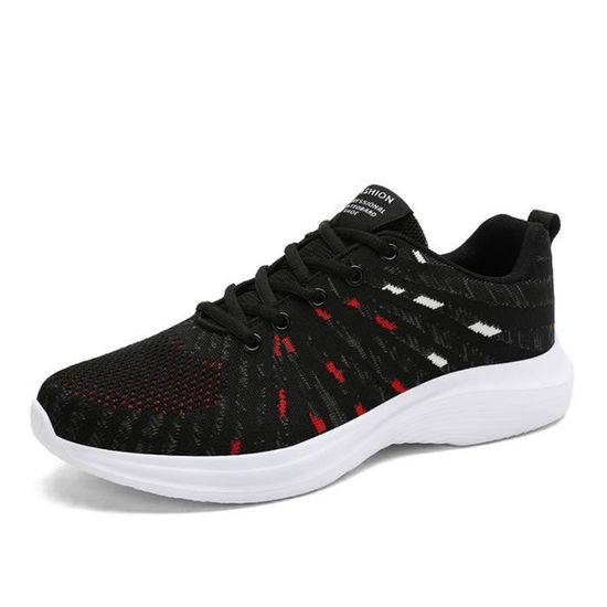 Basket Homme Chaussures Sport Masculines Respirante Chaussure Noir et ...