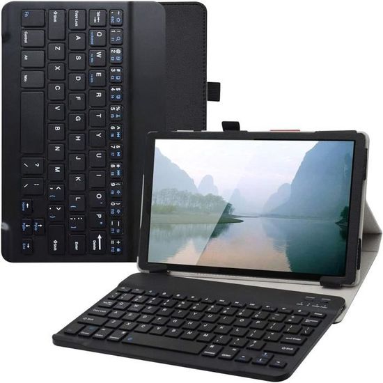 Tab M10 Hd Clavier Coque,Détachable Clavier Pu Cuir Support Multi ...