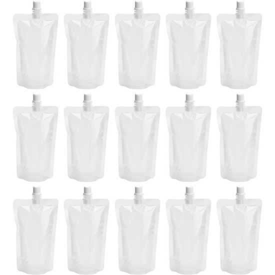 50 Pièces Boisson Pochettes Smoothie Sacs Sachets De Jus En Plastique ...