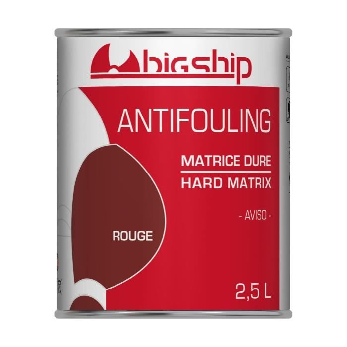 BIGSHIP Antifouling matrice dure Rouge 2,5L - Antifouling - Matrice dure - Cdiscount Sport