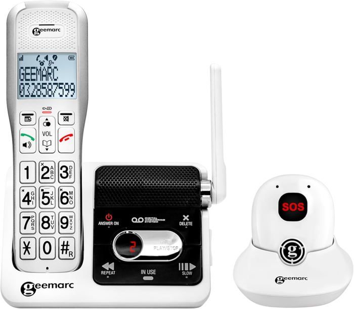 Amplidect 595 Sos Pro-Téléphone Amplifié Sans Fil Et Son Médaillon D ...