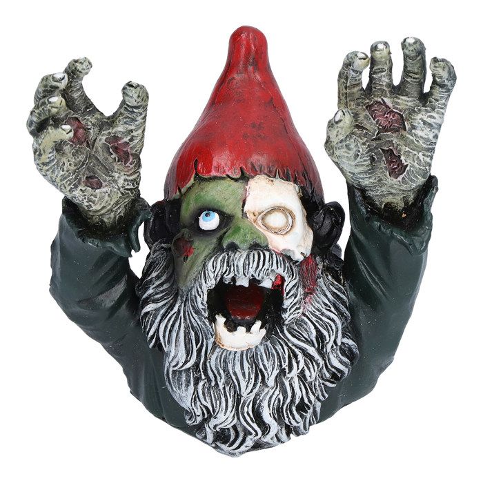 Statue de Jardin de Nain Zombie Sculpture Ornement Effrayant Maléfique ...
