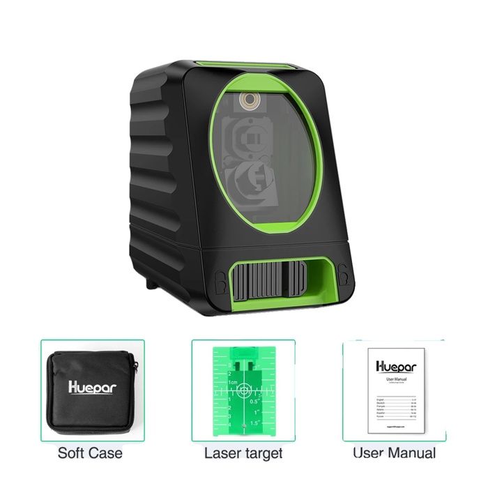 Niveau laser vert Huepar, distance de travail de 45 m, précision ± 3 mm ...